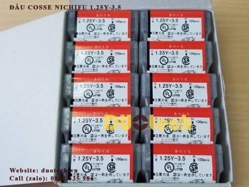 Đầu cos Nichifu 1.25Y-3.5 đầu nối dây điện chỉa Y - DUOTECH