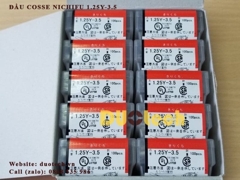 Đầu cos Nichifu 1.25Y-3.5 đầu nối dây điện chỉa Y - DUOTECH