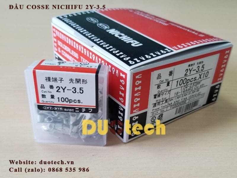 Đầu cos Nichifu 2Y-3.5S Nhật Bản chỉa chẽ càng cua Y DUOTECH