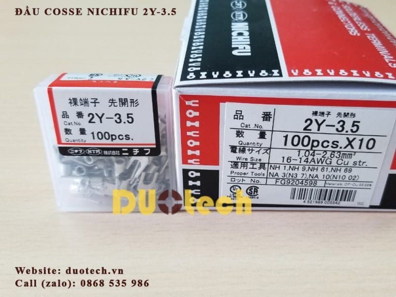 Nichifu 2Y-3.5 chỉa Y trần Đầu cos chữ Y càng cua - DUOTECH