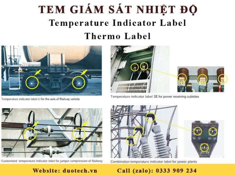 Tem Cảnh Báo Nhiệt Độ Cao NiGK Temperature Indicator Label