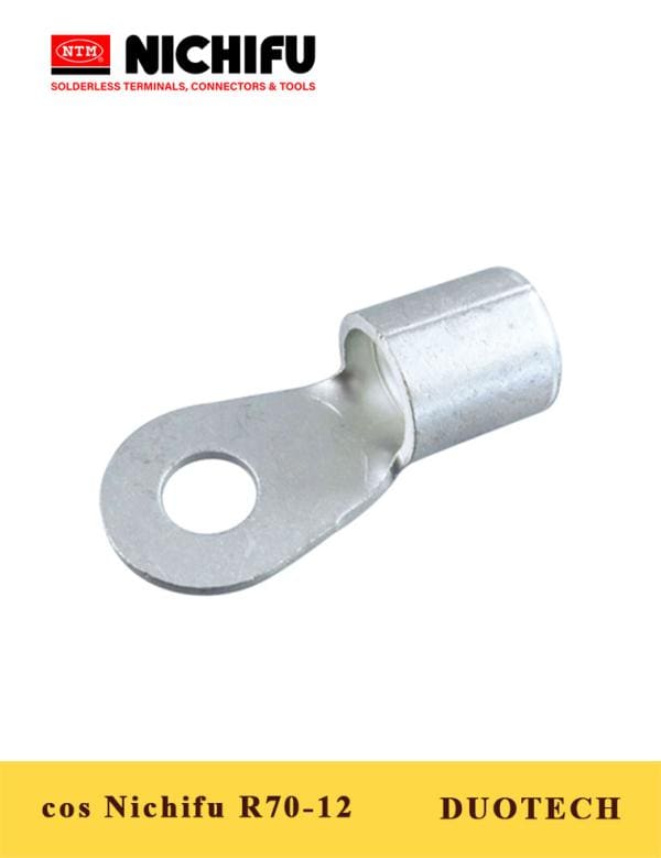 Đầu cos Nichifu R70-12 đầu bấm dây điện loại trần tròn DUOTECH