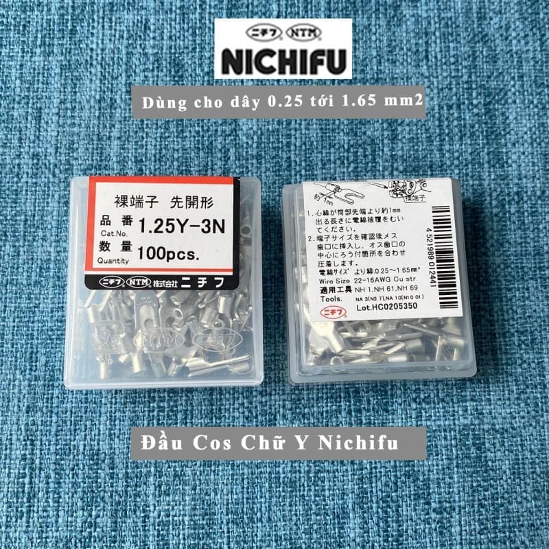 Đầu cos Nichifu 1.25Y-3N đầu cốt cosse dạng chỉa chữ Y càng cua