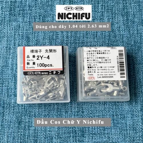 Nichifu 2Y-4S đầu cos chỉa chẻ chữ Y càng cua trần DUOTECH