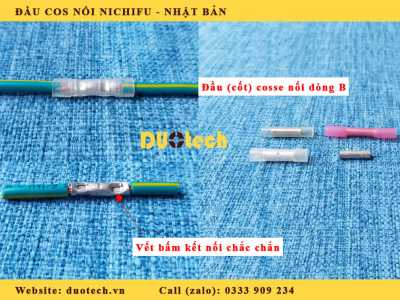 Đầu cosse nối thẳng B2 Nichifu - Đầu cos cốt nối dây điện nối tiếp