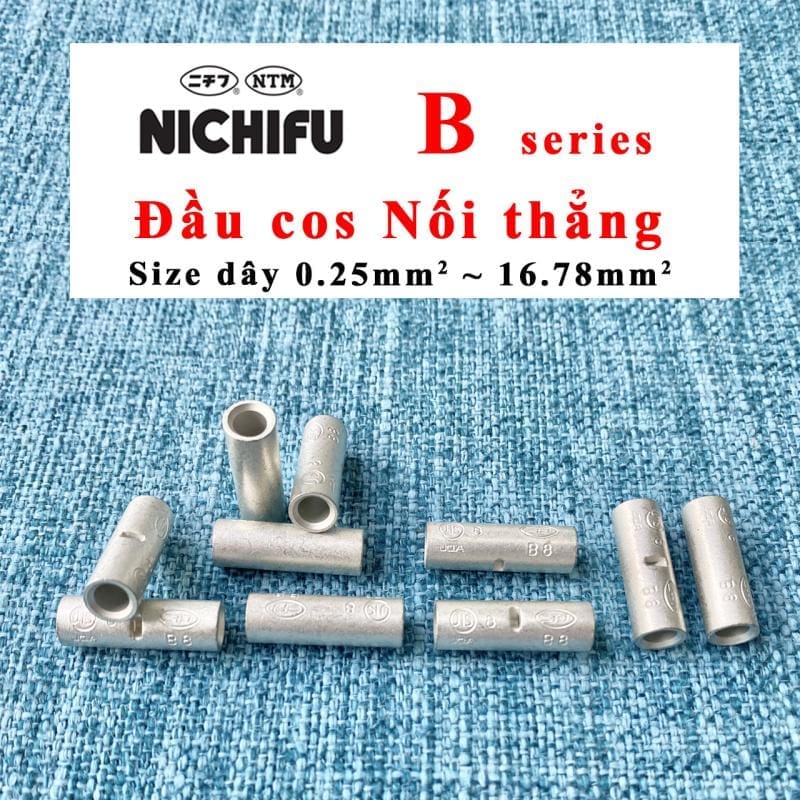 Đầu cosse nối thẳng B1.25 Nichifu - Đầu cos cốt nối dây nối tiếp