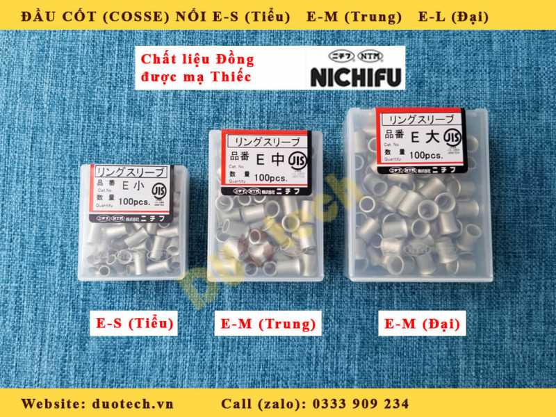 Đầu cosse nối dòng E Nichifu supplier in Vietnam E-S E-M E-L