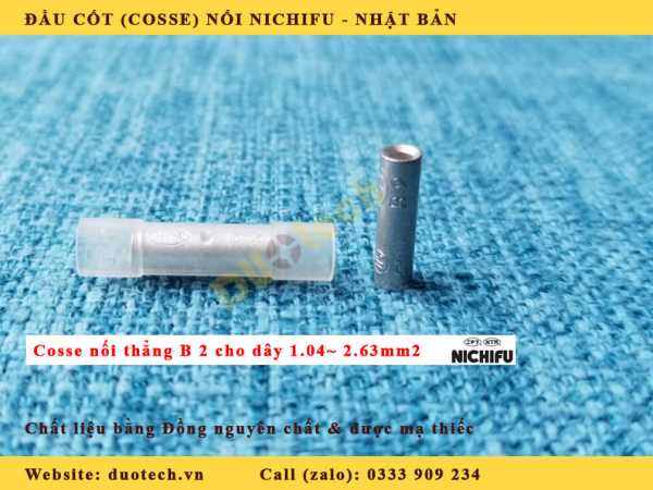 Đầu cosse nối thẳng B2 Nichifu - Đầu cos cốt nối dây điện nối tiếp