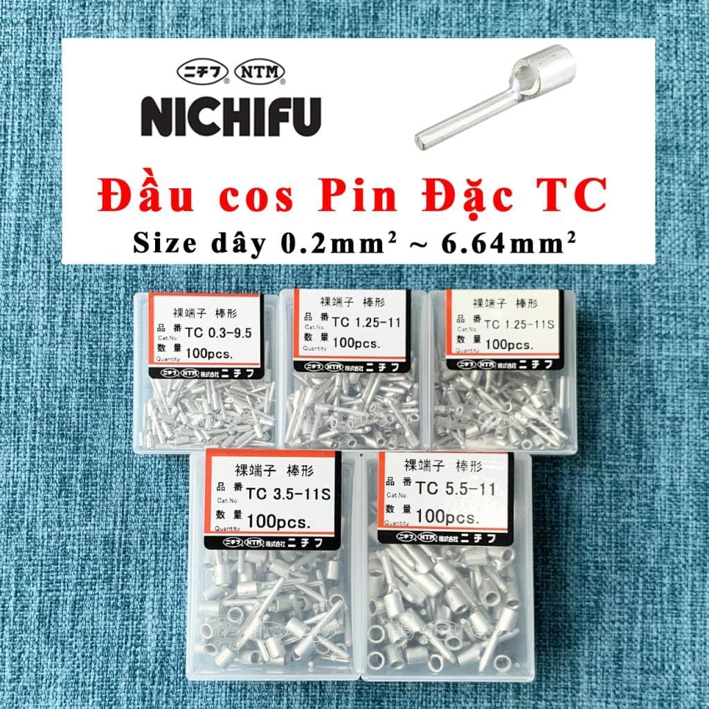 Đầu cos Nichifu TC2-11 - loại PIN đặc trần Nichifu - DUOTECH