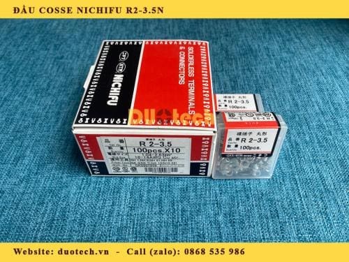 Đầu cos tròn Nichifu R2-3.5N - đầu bấm dây điện bằng đồng