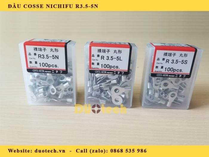 Đầu cosse tròn Nichifu R3.5-5N - đầu cos bấm dây điện bằng đồng