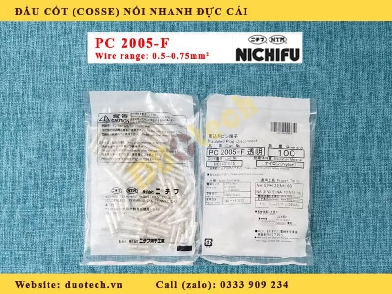 PC 2005-M PC2005-F Nichifu Bullets & Receptacles Male Female