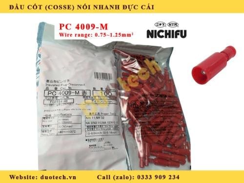 Đầu cos đực cái PC4009 Nichifu - Cos nối nhanh dạn đầu đạn