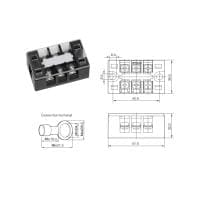 Domino Hivero HFTB-203 20A Cầu Đấu dạng khối 20A 3 cực 3P