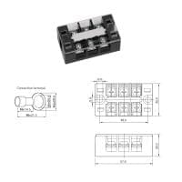 Cầu đấu Hivero HFTB-303 30A - Domino khối 30A 3 Cực 3P