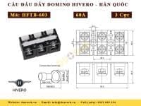 Cầu đấu Domino Hivero HFTB-603 60A 3 cực dạng khối Hàn Quốc
