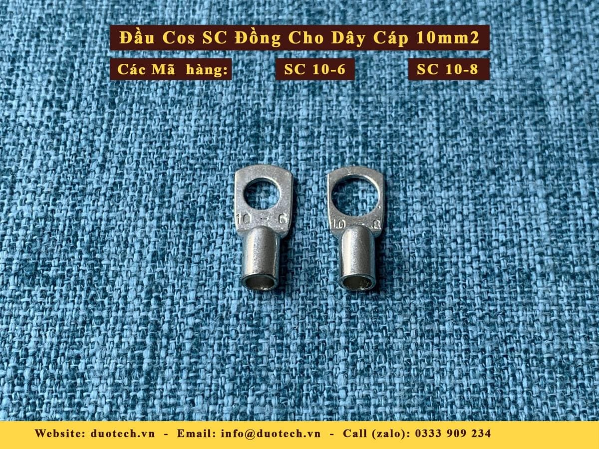 Đầu cos SC95-10 đồng 95mm2 Đầu cốt cosse đồng M95 lỗ M10