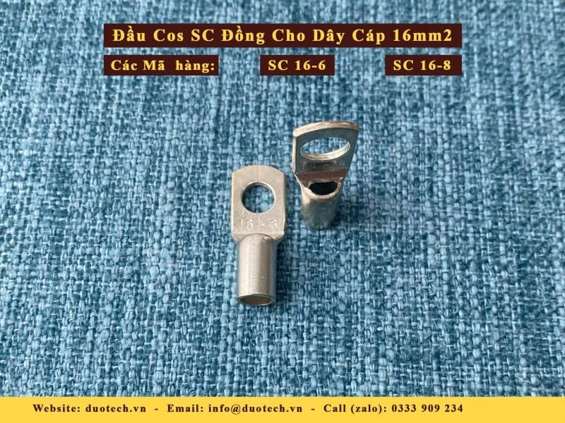 Đầu cos SC10-8 đồng 10mm2 lỗ bắt vít M8 - Đầu cos SC 10-8 10-6