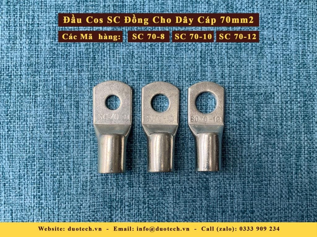 Đầu cos SC70 đồng dày 70mm2 cosse SC70-8 SC70-10 SC70-12