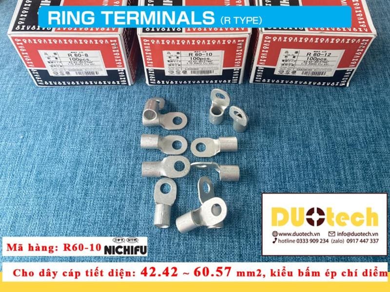 Đầu cos SC50-8 đồng cho dây cáp 50mm2 - Đầu cos bít SC