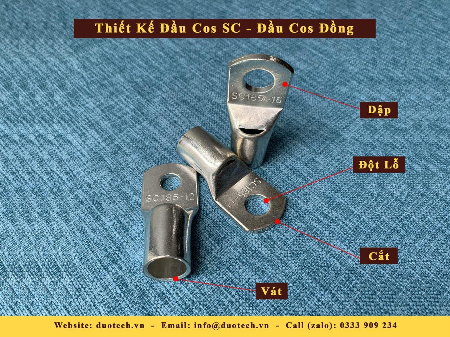 Đầu cos nối dây điện SC25-8 đồng 25mm2 SC 25-8 25-6 25-10