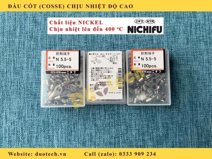 Đầu cos chịu nhiệt Nichifu N5.5-4 N5.5-5 N5.5-6 Nickel 400 độ C