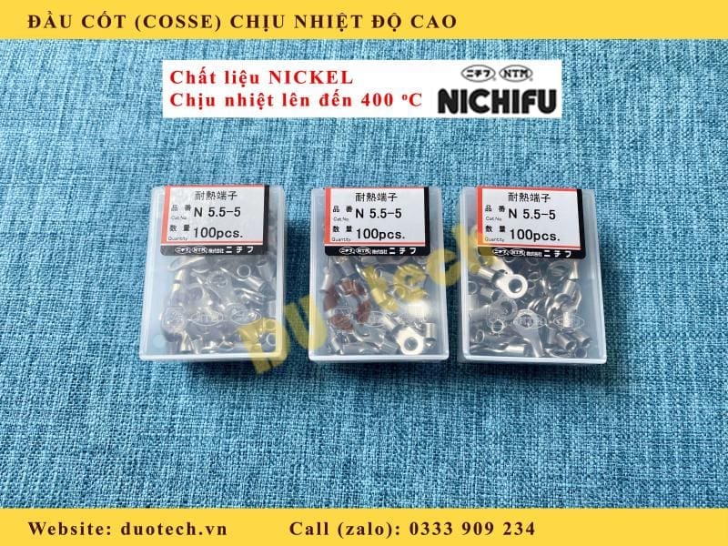 Đầu cos chịu nhiệt Nichifu N5.5-4 N5.5-5 N5.5-6 Nickel 400 độ C