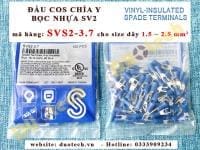 Đầu cos chỉa 1.5-2.5mm2 bọc nhựa SVS2-3.7 SVS2-4 SVS2-5