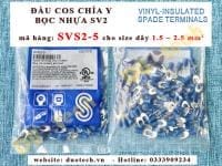 Đầu cos chỉa 1.5-2.5mm2 bọc nhựa SVS2-3.7 SVS2-4 SVS2-5