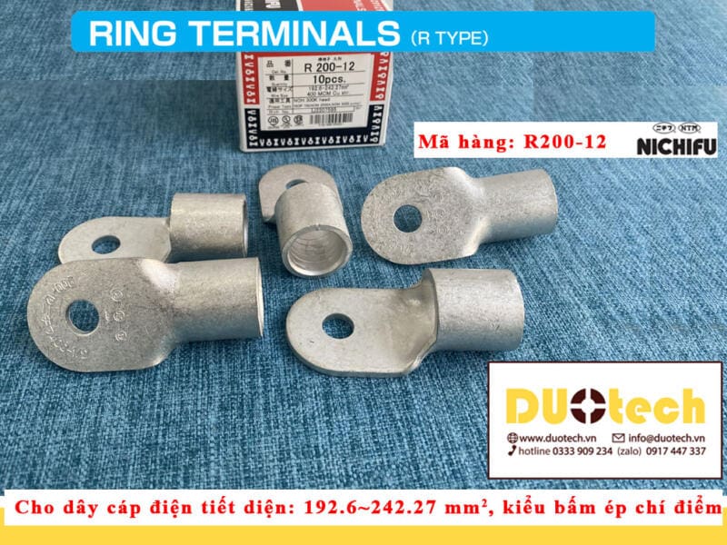 Đầu cos SC dài dày cose cosse cốt đồng bấm nối dây điện Nhật