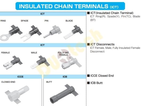Đầu cos cho máy tự động dạng cuộn bọc nhựa ICTV ICTN Nichifu