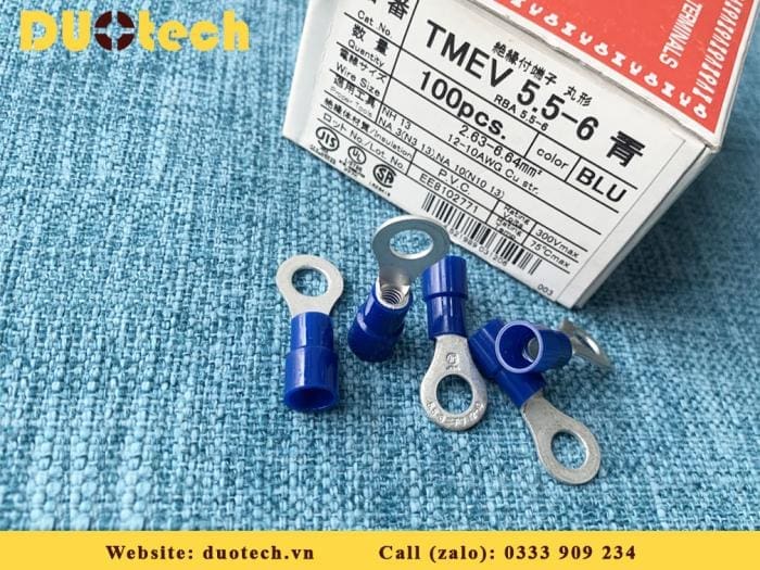 Đầu cos TMEV Nichifu có bọc nhựa cứng R Y TC BT - DUOTECH