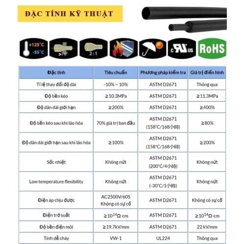 gen co nhiệt bọc dây điện phi 10 12 14 16 18 20 22 mm G5 G-apex