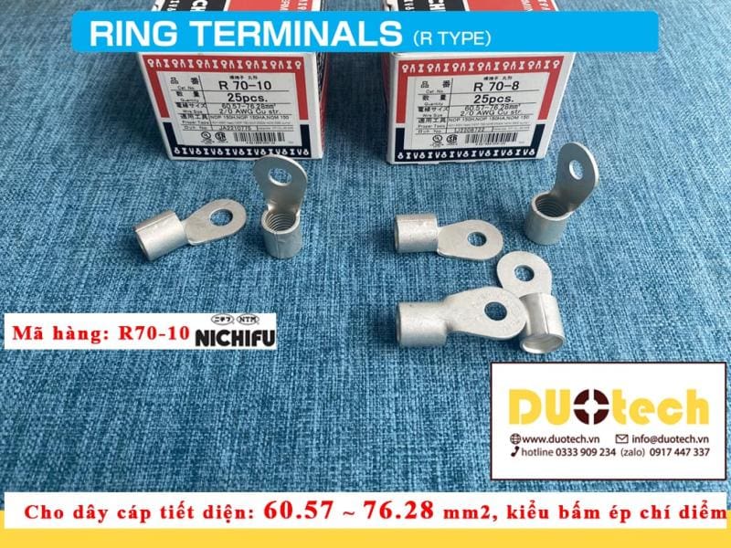 Đầu cos SC dài dày cose cosse cốt đồng bấm nối dây điện Nhật