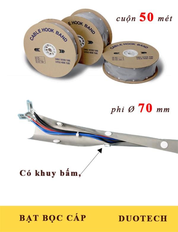 Bọc chống cháy HB-70 Hivero Hook Band 70mm bạt bọc dây điện