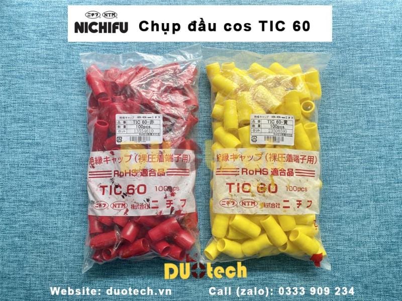 TIC60 Nichifu -RED -YEL -BLU -GRN -BLK -CLR Insulation Caps