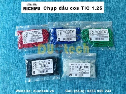 TIC1.25 Nichifu -RED -YEL -BLU -GRN -BLK -CLR Insulation Caps