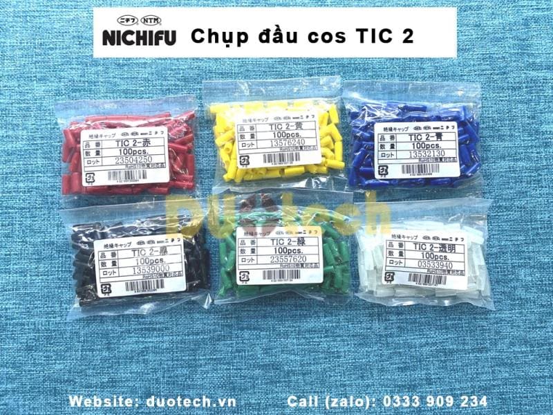 TIC2 Nichifu -RED -YEL -BLU -GRN -BLK -CLR Insulation Caps