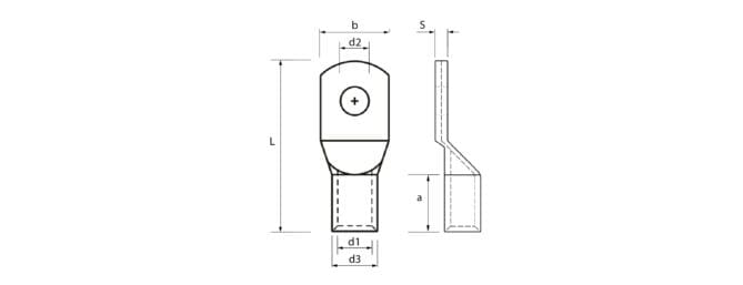 Đầu cos TLK 70 SC bít bấm nối dây điện 70mm 70-8 70-10 70-12