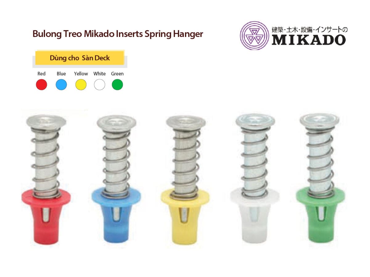 Bulong treo Mikado Spring Hanger Inserts dùng cho sàn Deck