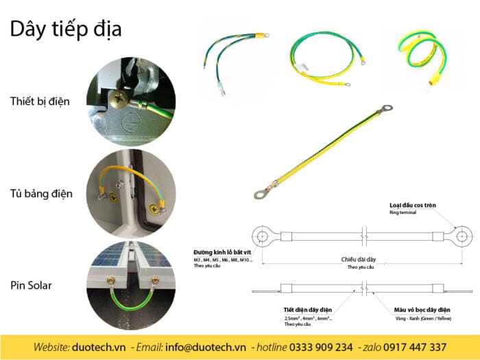 Dây tiếp địa là gì ? Cáp điện tiếp đất màu vàng xanh có giật không - DUOTECH