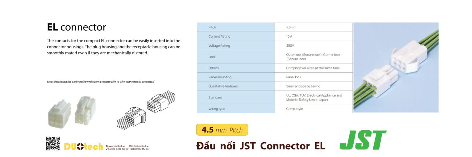 JST Connector gh ph eh sm xh xa vh el yl vl đầu jack nối dây điện - DUOTECH