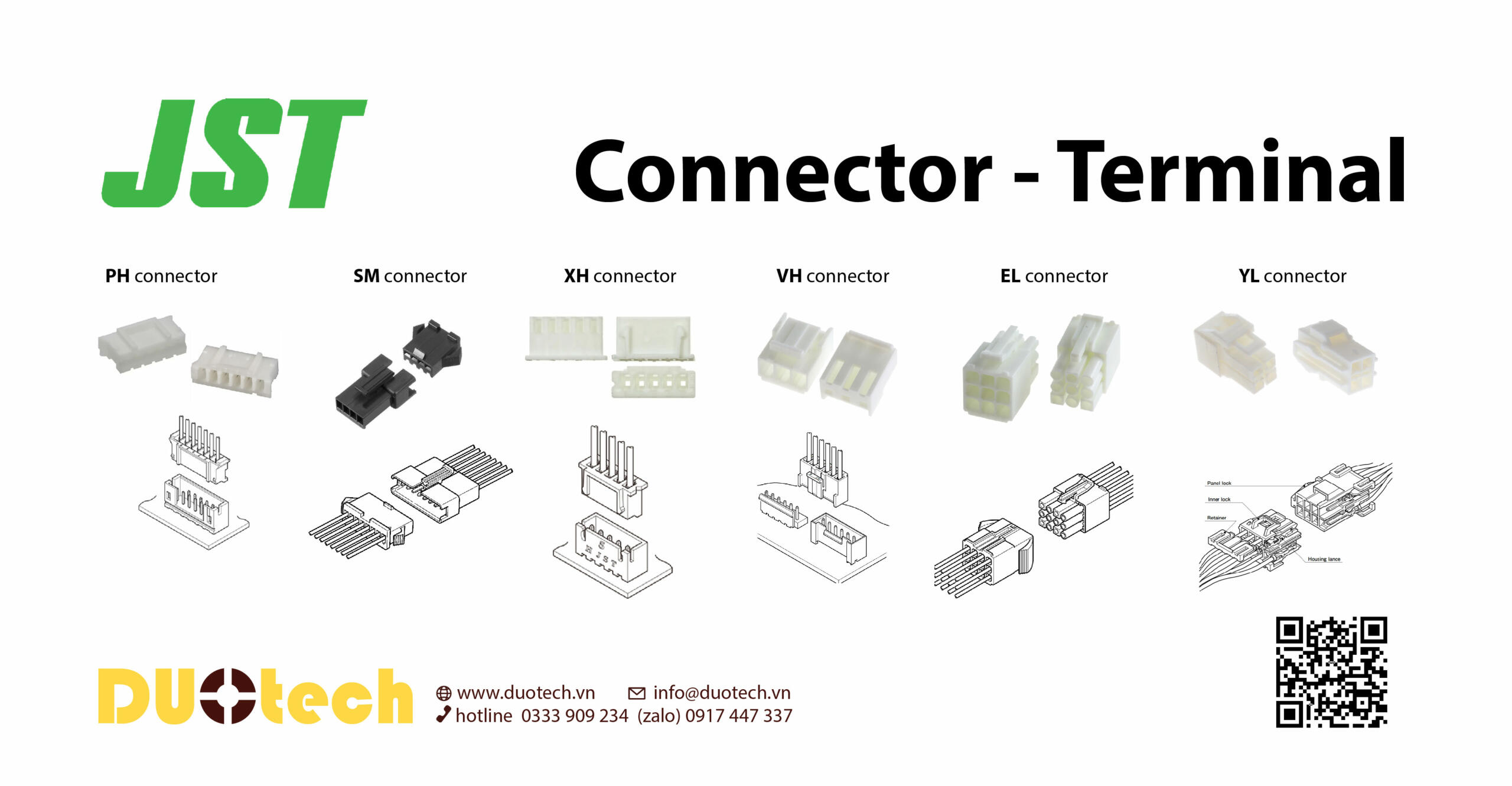 JST Connector Terminal GH GHD PH EH SM XA XH VH EL YL VL - DUOTECH